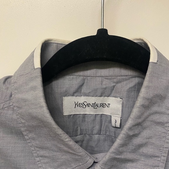 Yves Saint Laurent | Shirts | Mens Yvessaintlaurent Ysl Small Button Up ...